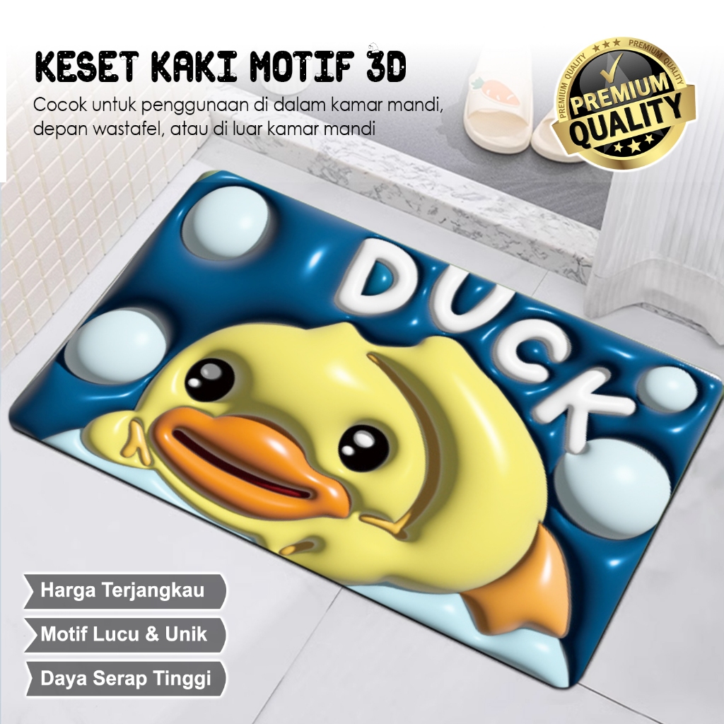 Jual Keset Kaki Kamar Mandi Dapur Kamar Tidur KARAKTER 3D Bahan ...