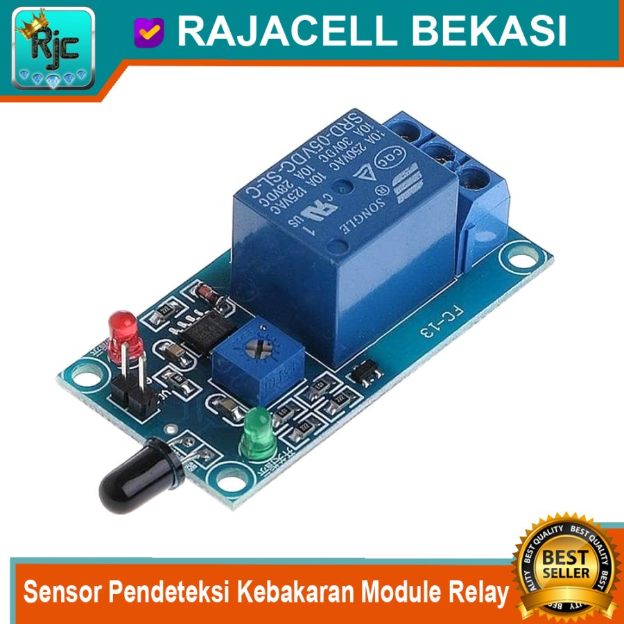 Jual Sensor Pendeteksi Kebakaran Module Relay Flame Sensor Api + Relay ...
