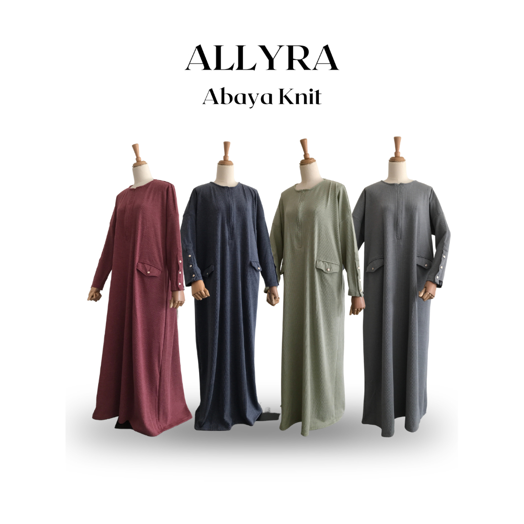 Jual ALLYRA ABAYA KNIT BY ZURI LABEL | Shopee Indonesia