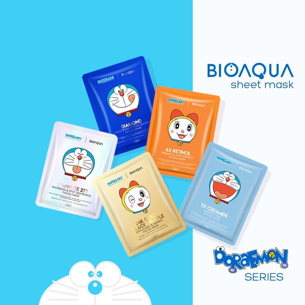 Jual BIOAQUA x DORAEMON Sheet Facial Mask 28ml | Shopee Indonesia
