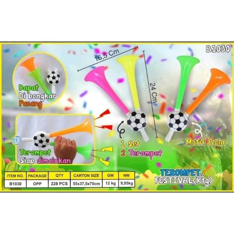 Jual mainan trompet bola // trompet Tahun Baru 2 corong | Shopee Indonesia