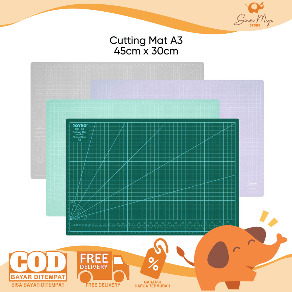 Jual Joyko Cutting Mat CM-A3 Pastel Color / Cutting Matte A3 / Alas Potong | Shopee Indonesia