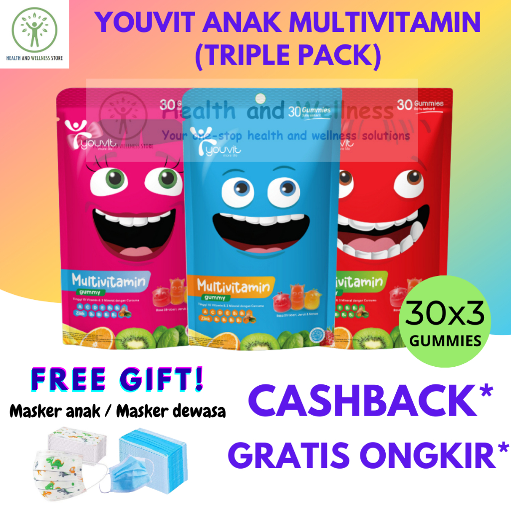 Jual YOUVIT SERIES MULTIVITAMIN DEWASA ANAK OMEGA COLLAGEN BEAUTI GUMMY | Shopee Indonesia