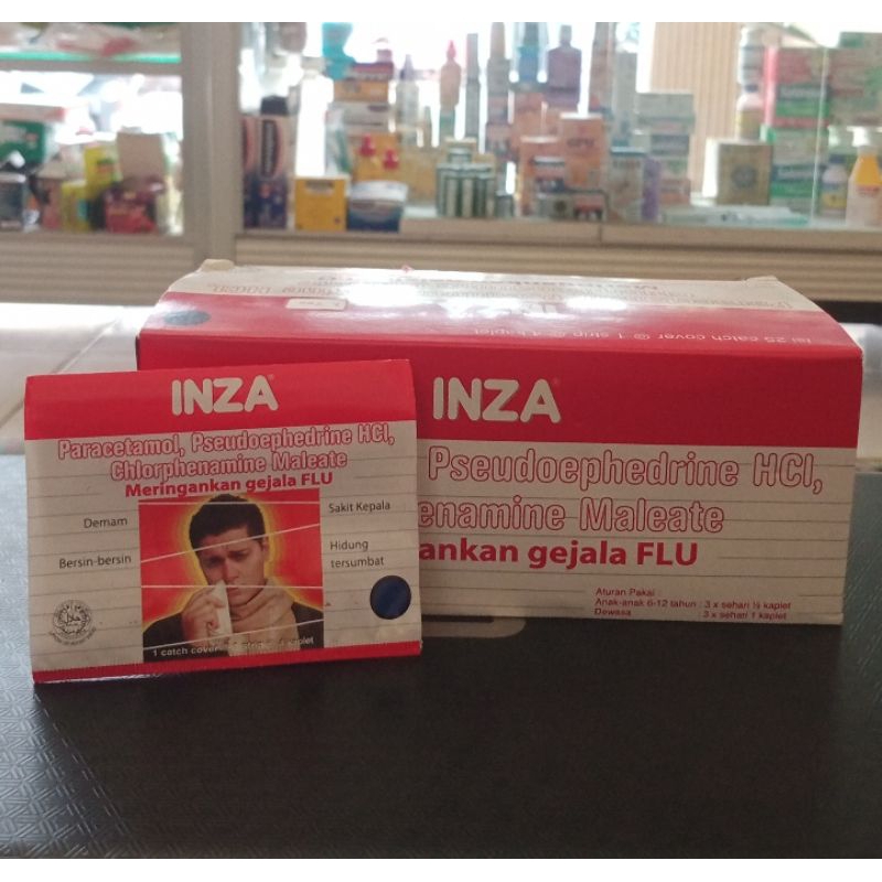 Jual Inza Kemasan Strip 4 Kaplet Meredakan Gejala Flu / Demam / Sakit ...