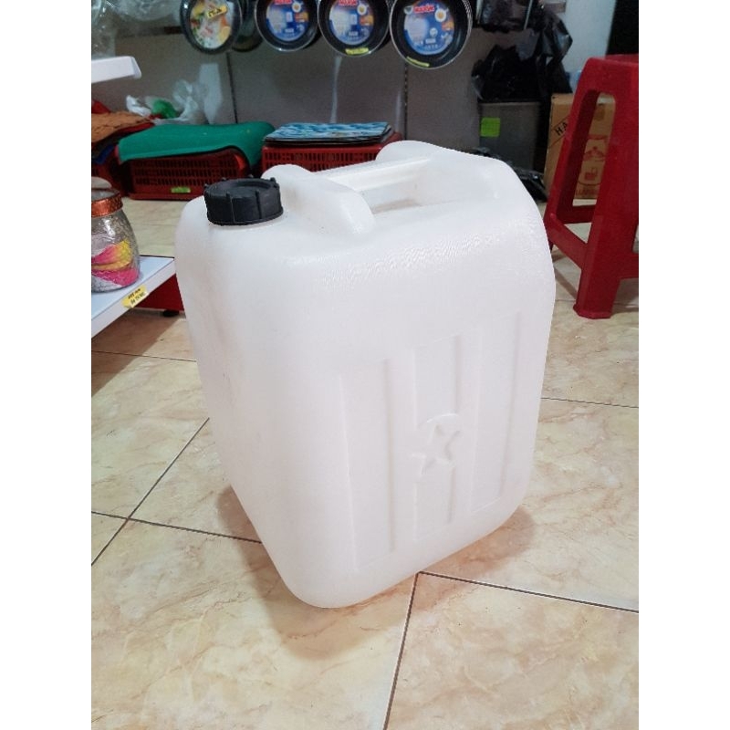 Jual Jerigen 35 Liter baru/Jerigen air minyak Putih Bintang | Shopee ...