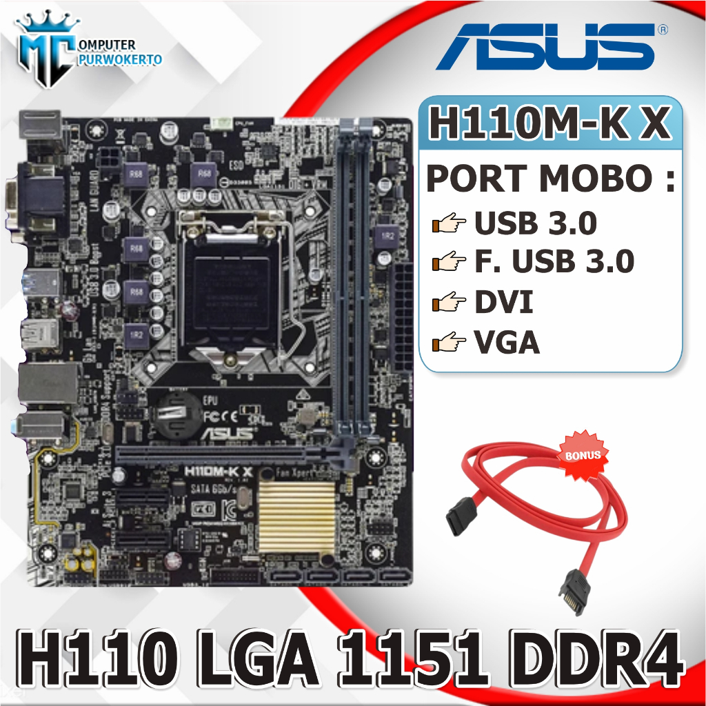 Jual Mainboard Motherboard Mobo Intel H110 1151 Asus DDR4 | Shopee ...