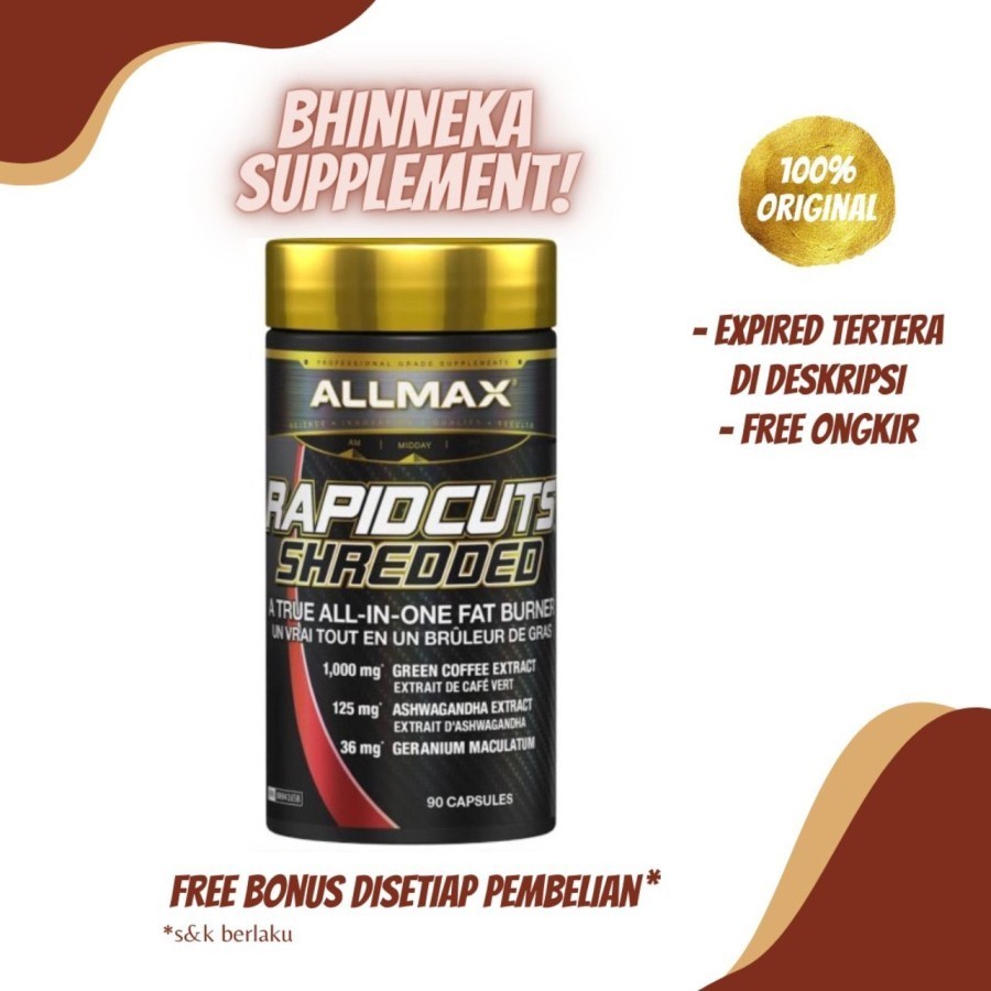 Jual Allmax Rapid Cuts Shredded 90caps Allmax Rapidcuts Shredded Fatburner Allmax Nutrition ...
