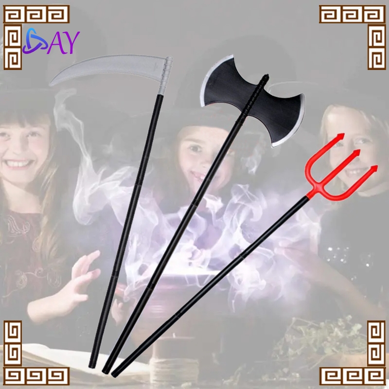 Jual Tongkat Devil Halloween/Tongkat Devil Trisula/Sabit Kapak Pencabut ...