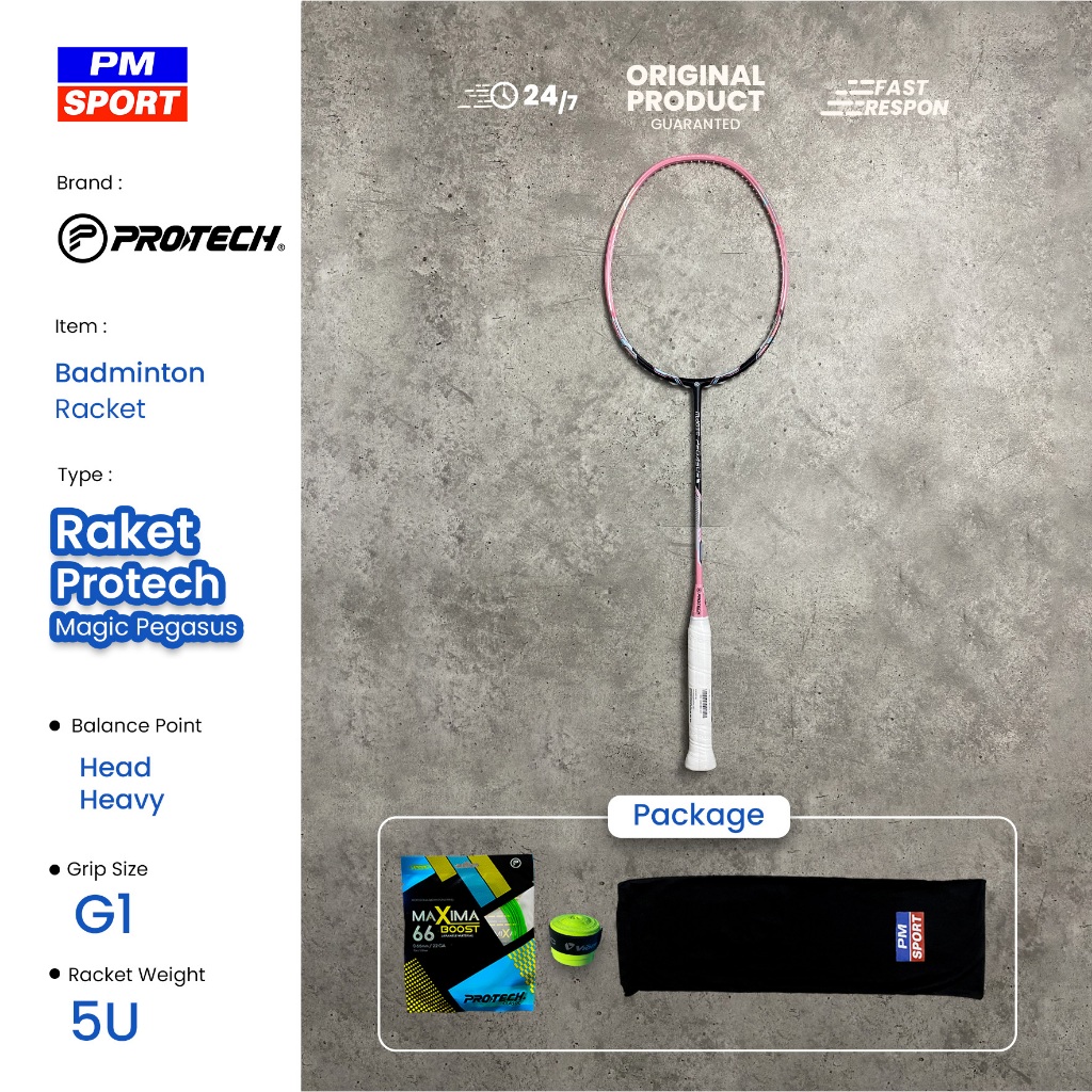 Jual RAKET BADMINTON / BULUTANGKIS PROTECH MAGIC PEGASUS | Shopee Indonesia
