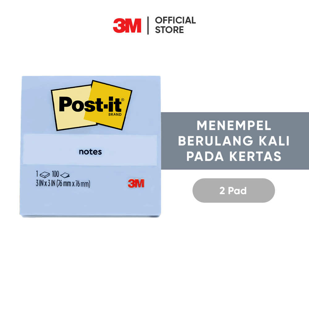 Jual 3M™ Post-it® Notes, 654-1CB, Menempel berulah kali pada kertas, 2 ...