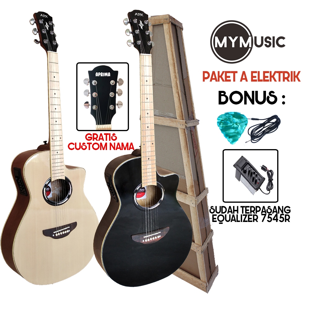 Jual Gitar Akustik Elektrik 7545R APX STANDAR Free Packing Kayu | Shopee Indonesia