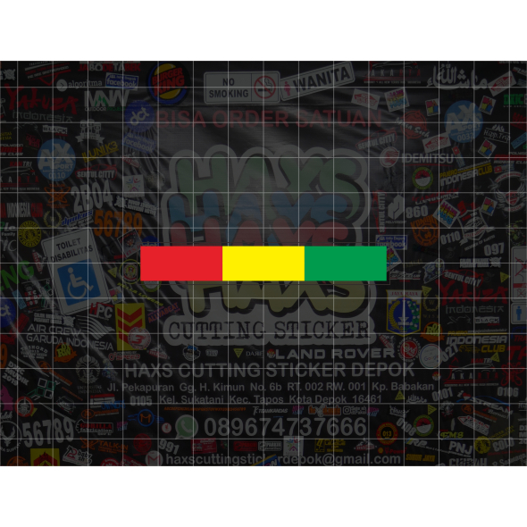 Jual 1547 Cutting Sticker Bendera Reggae Flag Ukuran panjang 10cm x1 ...
