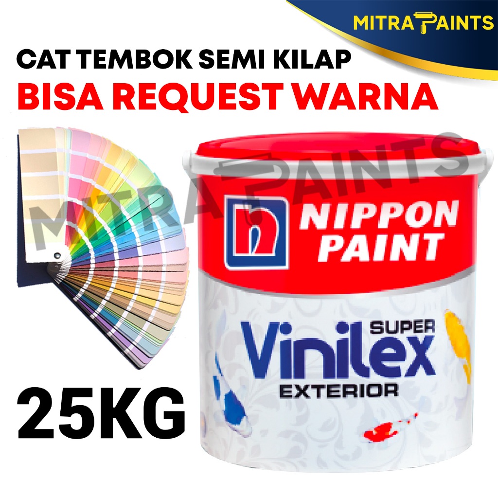 Jual CAT TEMBOK VINILEX SUPER EXTERIOR 25 KG PAIL / NIPPON PAINT / BISA REQUEST CUSTOM WARNA ...