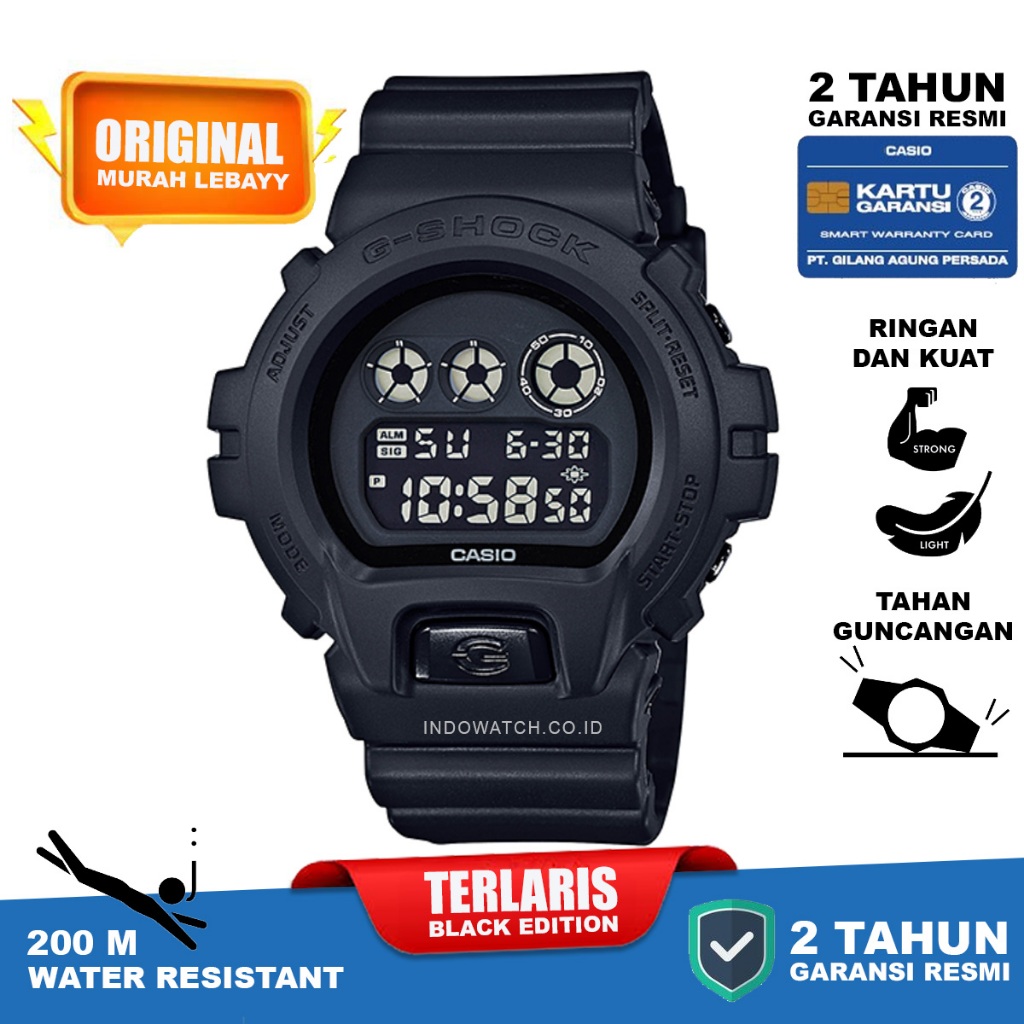 Jual Casio G-Shock DW-6900BB-1g shock dw6900 dw 6900 original garansi resmi | Shopee Indonesia