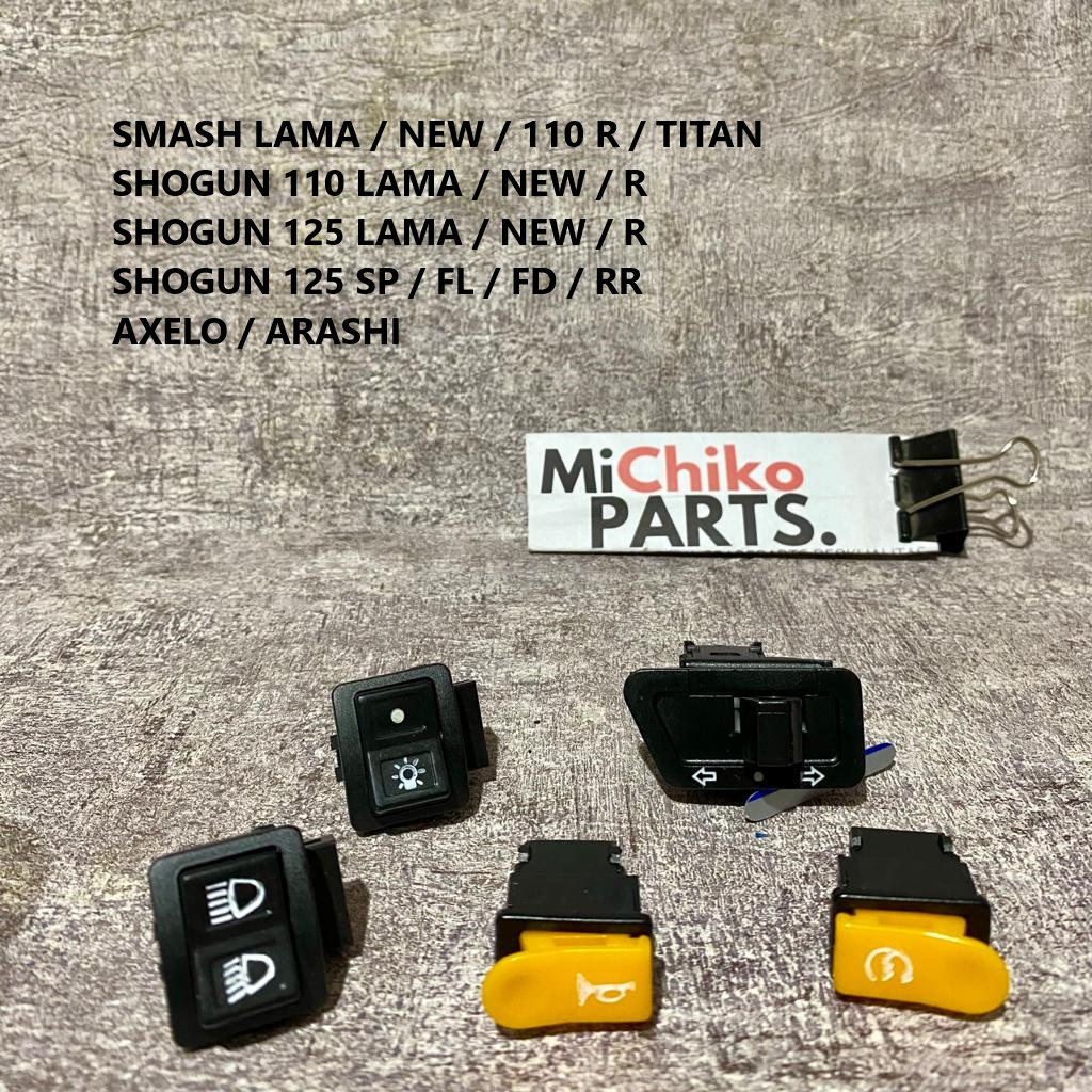 Jual (Set 5pcs) Tombol Saklar Set Smash Lama New R 110 Titan Shogun 110 ...