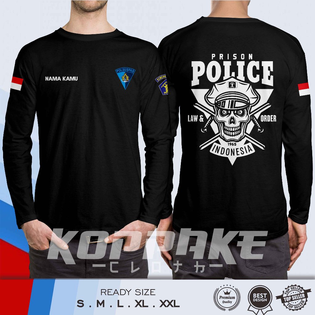 Jual Kaos POLSUSPAS Prison Police PENGAYOMAN KEMENHUMKAN Gratis Nama ...