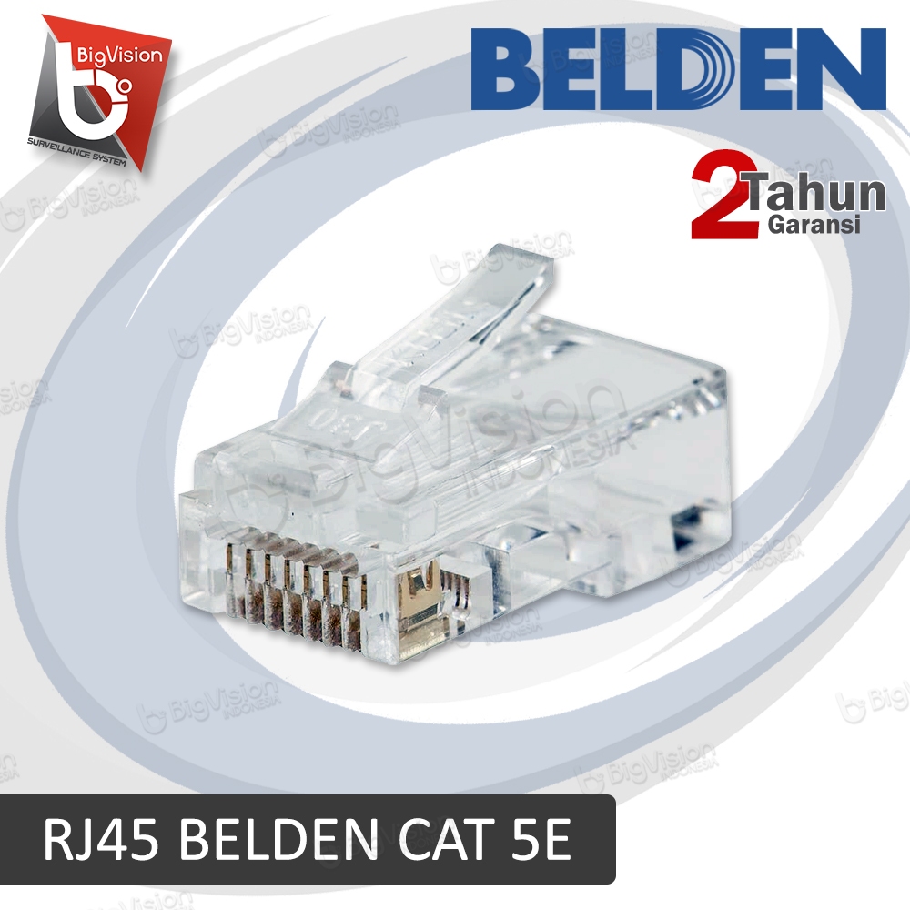 Jual RJ45 BELDEN CAT 5E KONEKTOR UTP KABEL LAN CAT5E CONNECTOR CCTV ...
