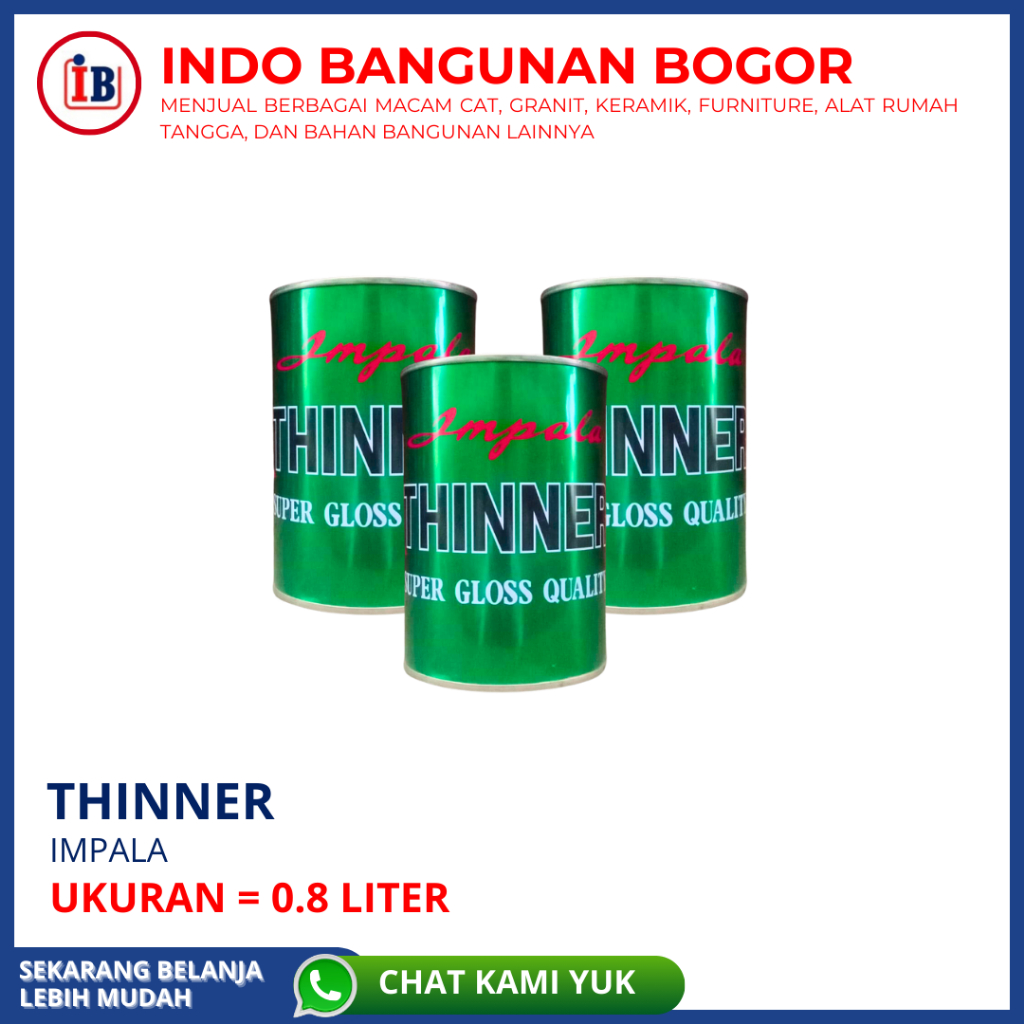 Jual THINNER IMPALA KALENG 0,8L /CAT MINYAK KAYU DAN BESI | Shopee Indonesia