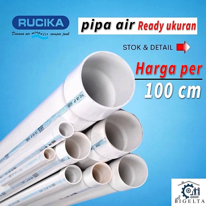 Jual PIPA PARALON RUCIKA PVC 100 cm Pipa air meteran | Shopee Indonesia