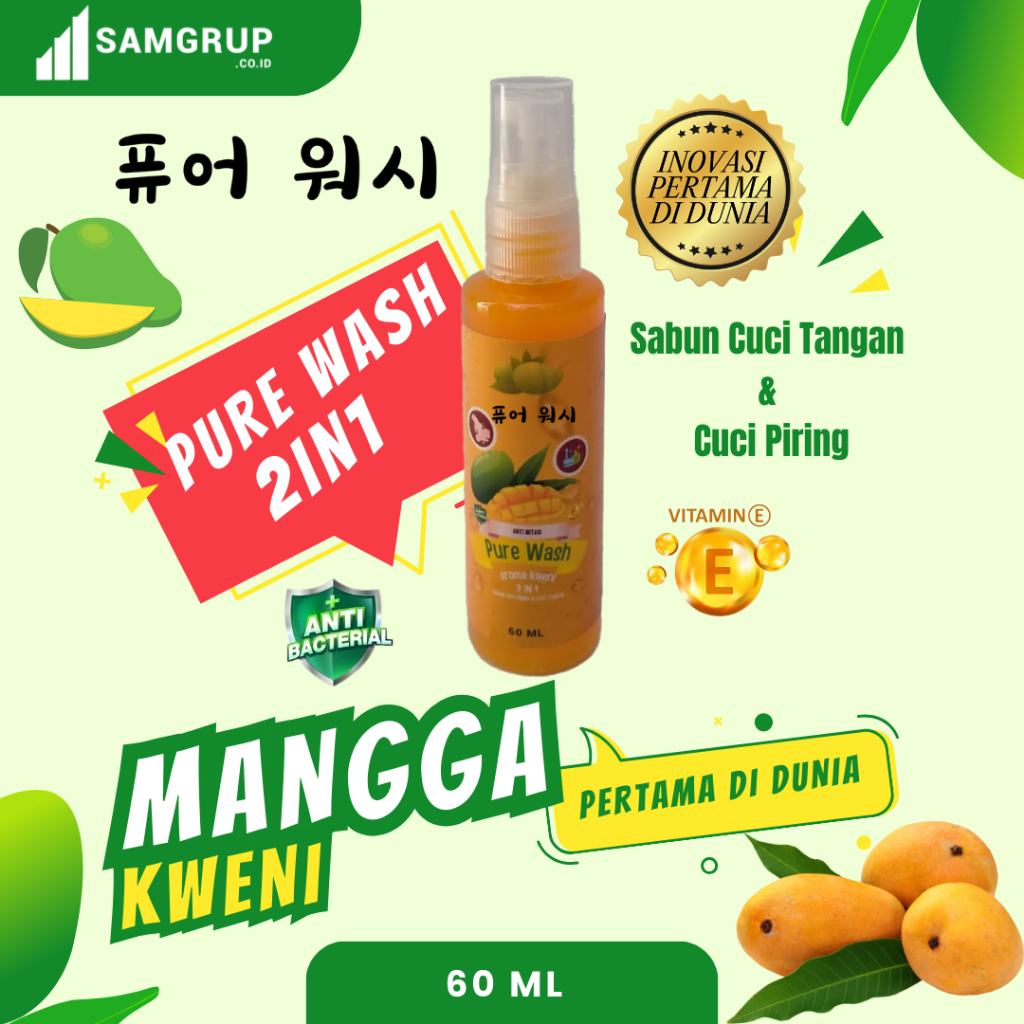 Jual Sabun Cuci Tangan Dan Cuci Peralatan Makan Spray Pure Wash 2in1 ...