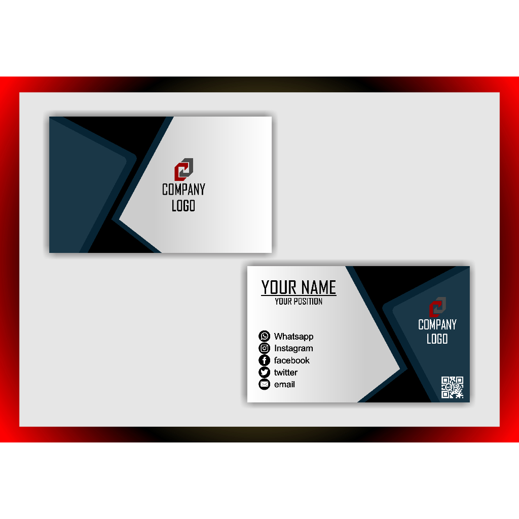 Jual Cetak Kartu Nama 2 sisi Full Color free desain 1 Box Isi 100 pcs ...