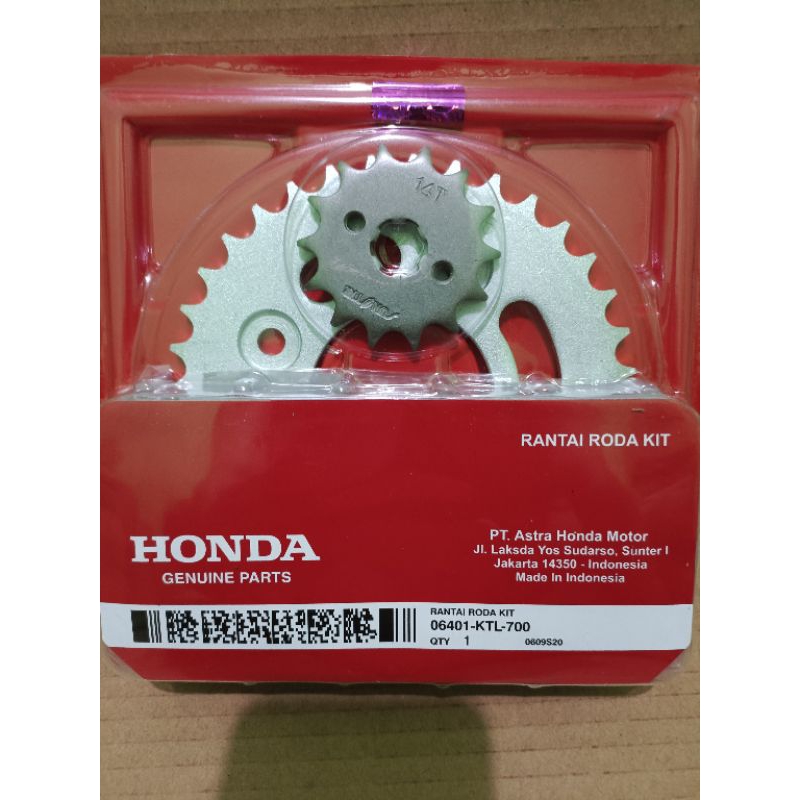 Jual GEAR SET HONDA PLUS RANTAI RODA KIT (DRIVE CHAIN KIT) SUPRA 125 , KARISMA , REVO FIT KTL ...