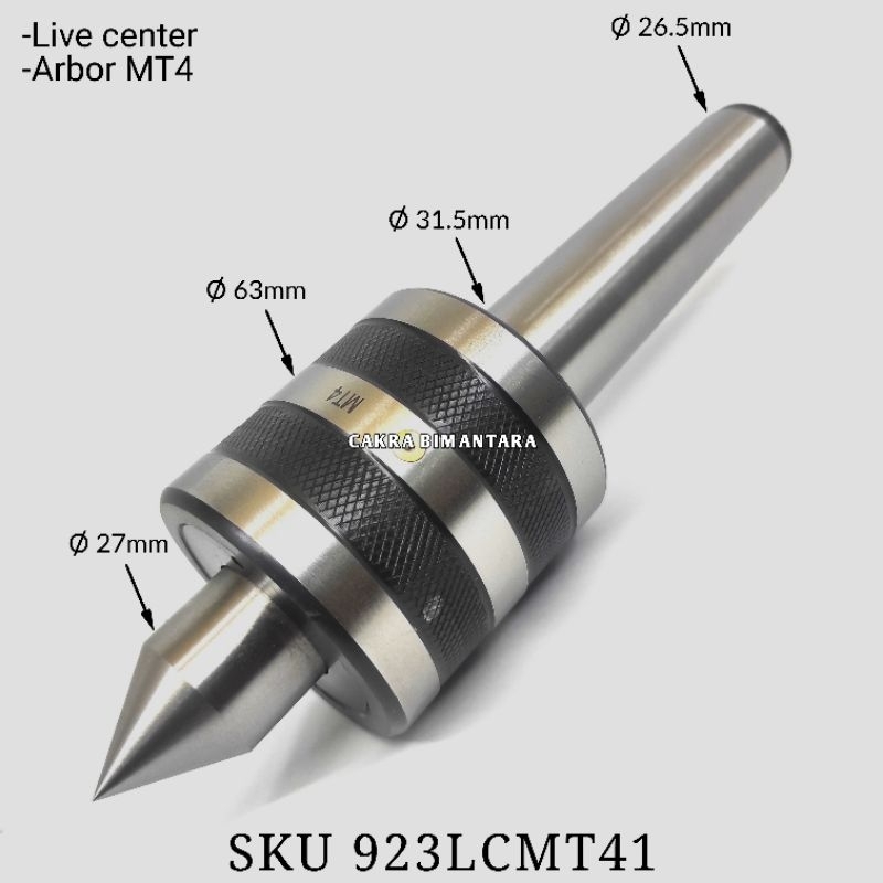 Jual Live center MT4 centre jalan MT-4 senter putar hidup mesin bubut ...