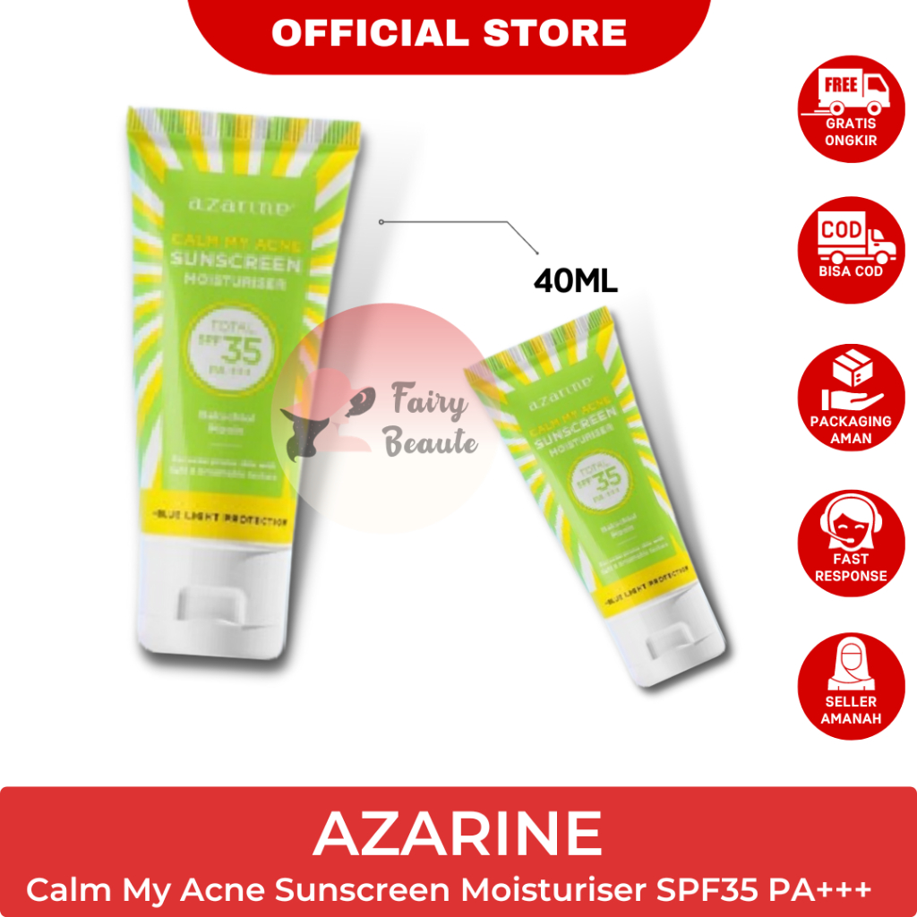 Jual AZARINE - Cicamide Barrier Sunscreen Moisturiser Centella Asiatica ...