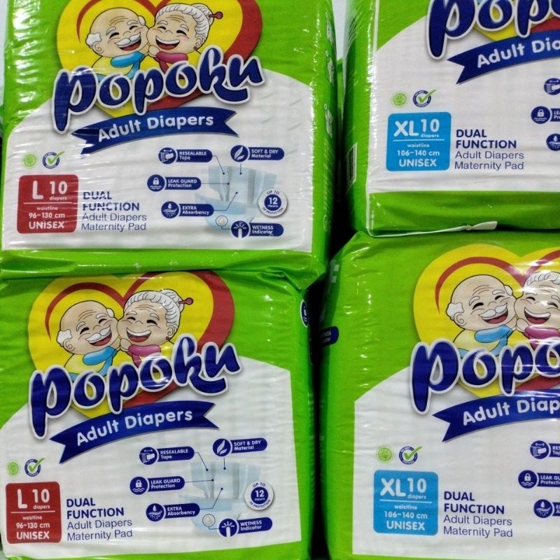 Jual POPOKU ADULT DIAPERS POPOK DEWASA TIPE PEREKAT | Shopee Indonesia