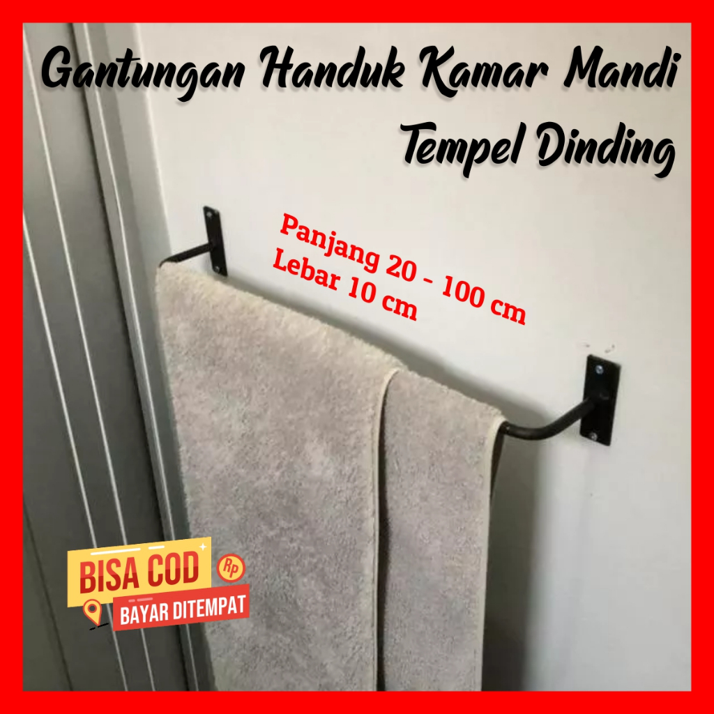 Jual Towel Holder Besi Gantung Hanger Baju Pakaian Lipat Termurah ...