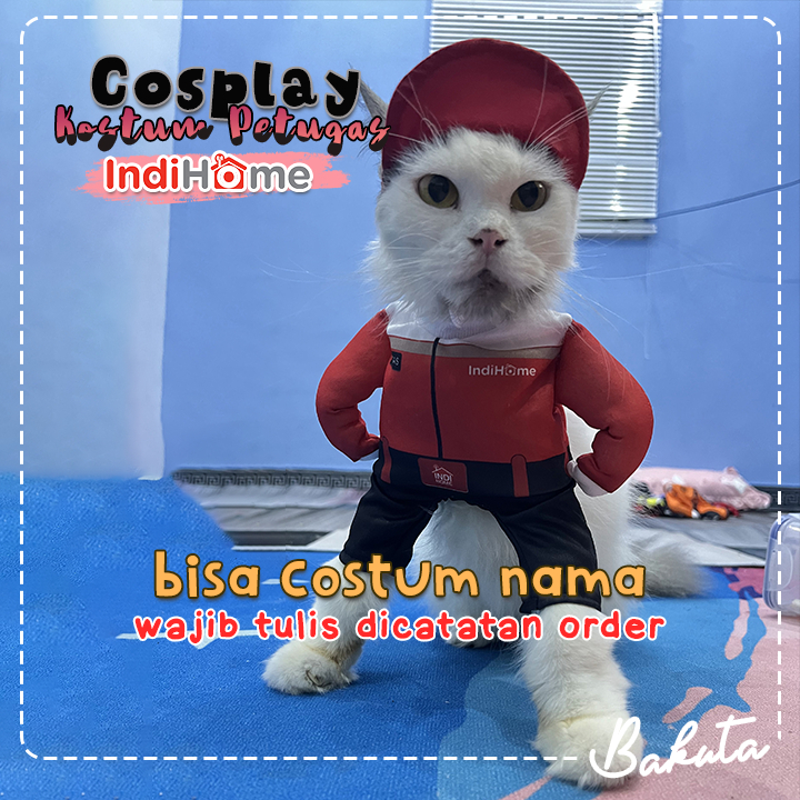 Jual Kostum Cosplay Seragam Indihome untuk kucing dan anjing Baju Model ...