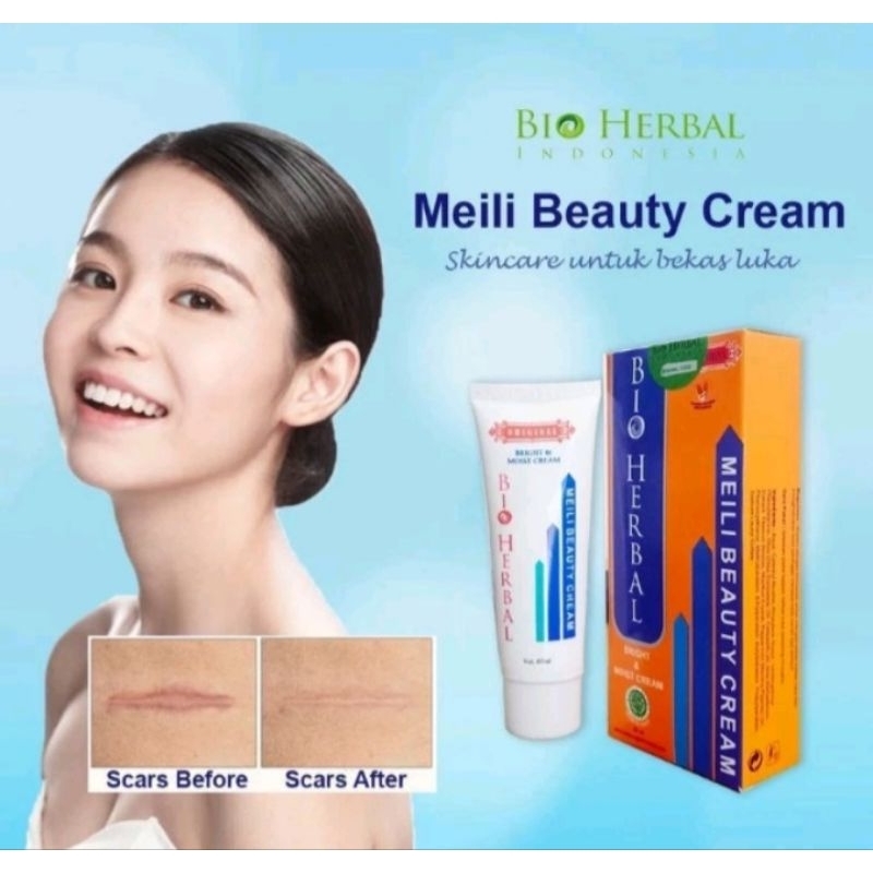 Jual BIO HERBAL MEILI BEAUTY CREAM KRIM PENGHILANG LUKA BPOM | Shopee ...