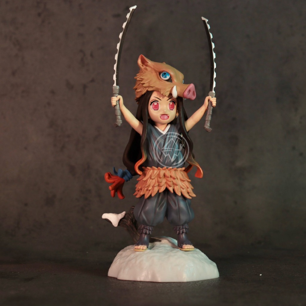 Jual Nezuko boar mask inosuke chibi version demon slayer kimetsu no ...