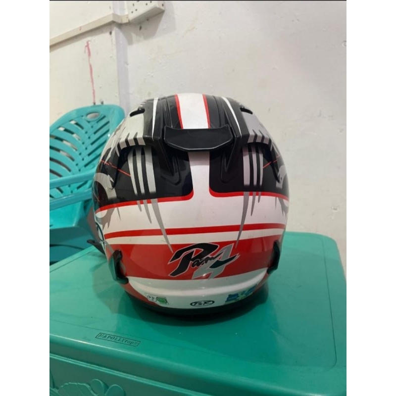 Jual Helmet TSR Hitam Merah Putih | Shopee Indonesia