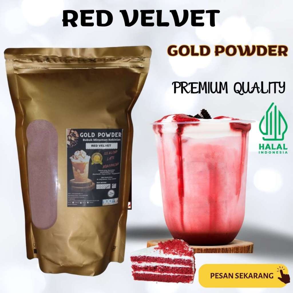 Jual GOLD Powder 1 Kg RASA RED VELVET bubuk minuman premium / RED ...