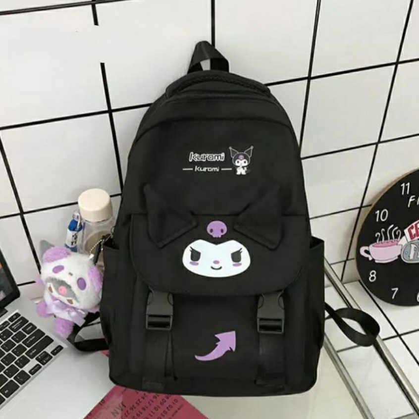 Jual Tas Ransel Anak Sekolah Perempuan SD SMP Motif KUROMI Tas Ransel Backpack Pria Wanita ...