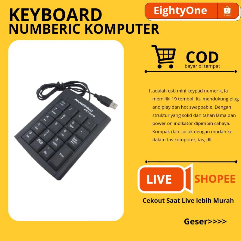 Jual Keyboard Numeric Komputer | Shopee Indonesia