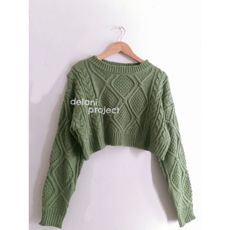 Jual Sandiego Crop Sweater Delani.Project | Shopee Indonesia