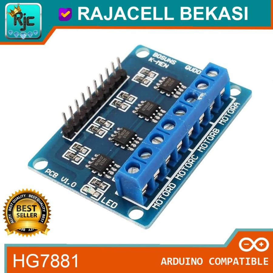 Jual HG7881 4-Channel DC Motor Driver Module Pengganti L9110 L298N ...