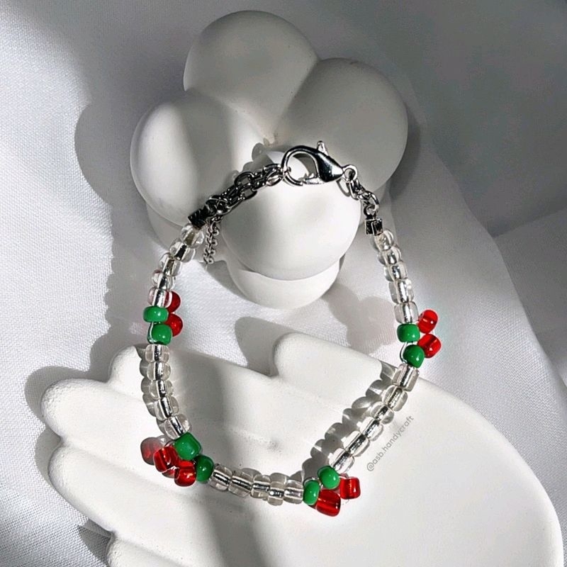 Jual 1Pcs - Gelang Premium Manik Cherry Bening | Shopee Indonesia