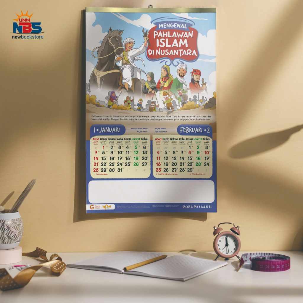 Jual KALENDER 2024 - KALENDER ANAK ISLAM 2024 - KALENDER HARIAN MUSLIM ...