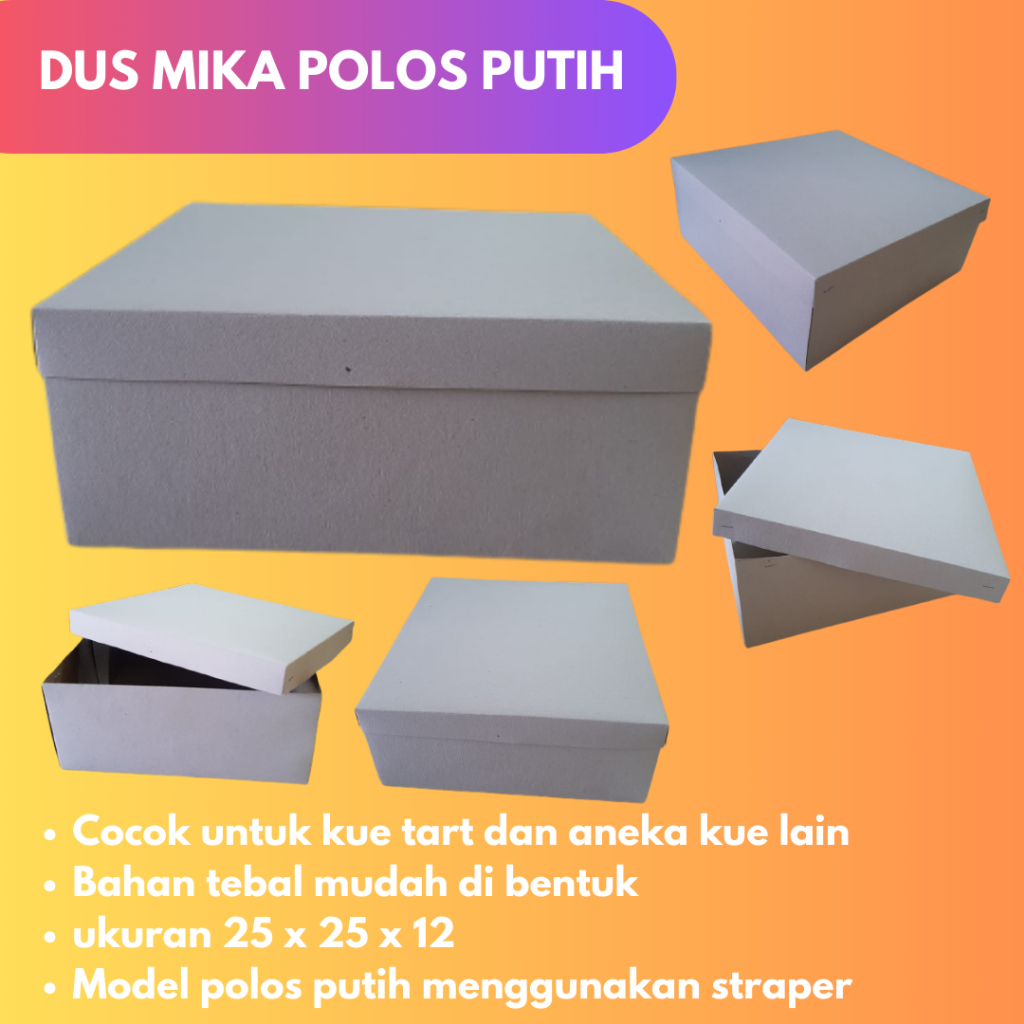 Jual DUS PUTIH POLOS | DUS KUE TART | Shopee Indonesia