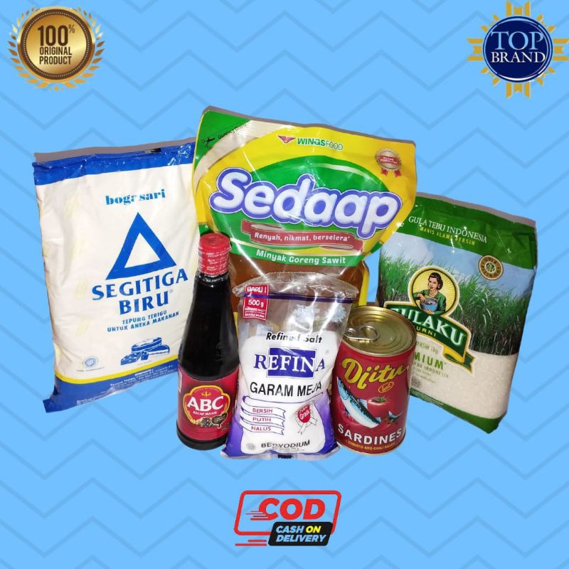 Jual SEMBAKO PAKET 7 | Segitiga biru /Sedaap 2 liter / Gulaku premium ...