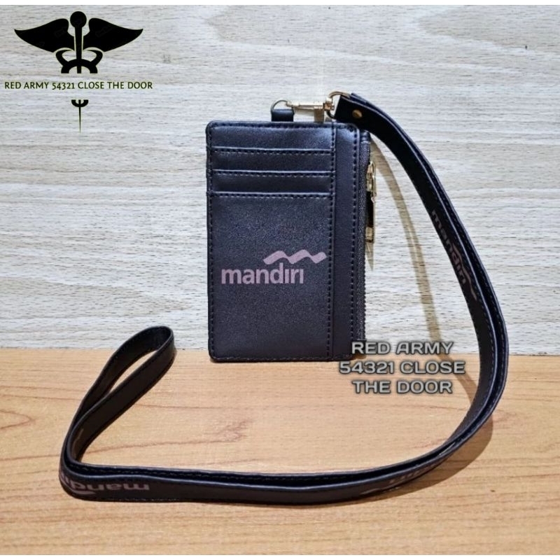 Jual ID Card Holder Lanyar Name Tag Model Resleting Logo Bank Mandiri ...