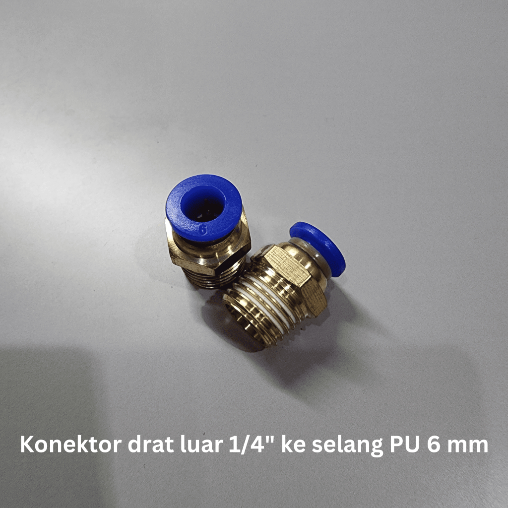 Jual Fitting Pneumatic Sip Lock 1/4 X 6mm Lurus Straight Selang PU 6 mm ...