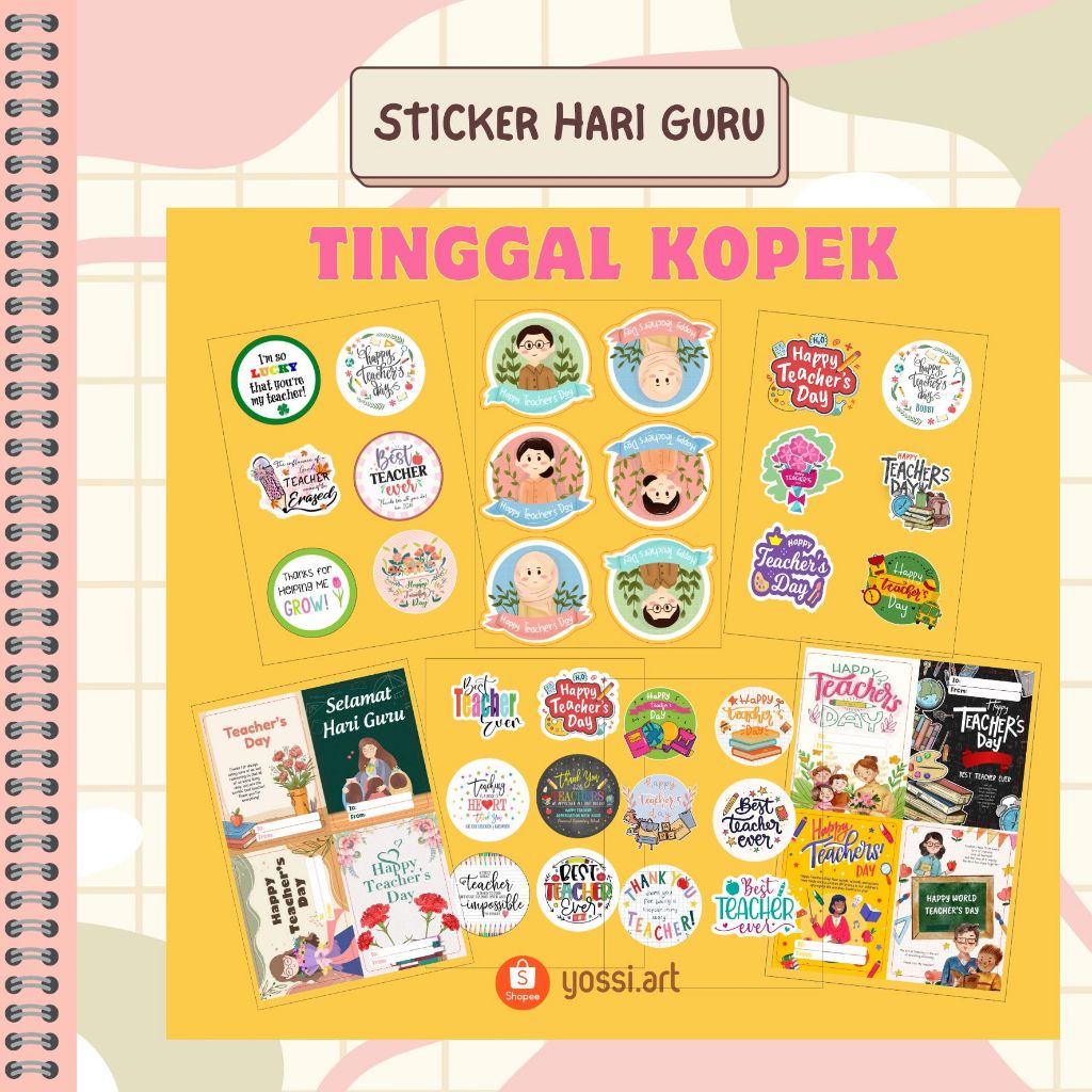 Jual STIKER HARI GURU MINIMAL PEMBELIAN 3PCS | Shopee Indonesia