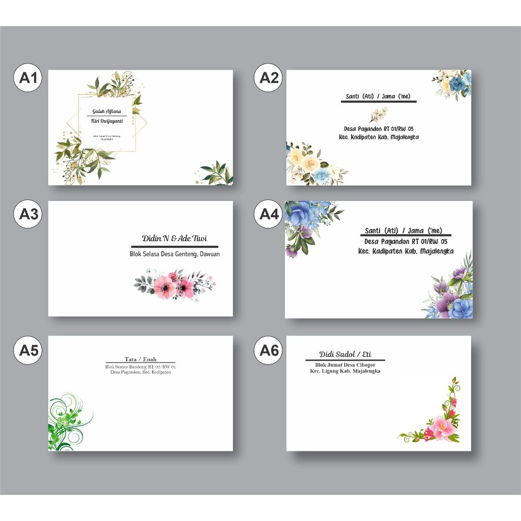 Jual Amplop Custom Nama/Amplop Undangan Custom/Cetak Amplop Kondangan ...