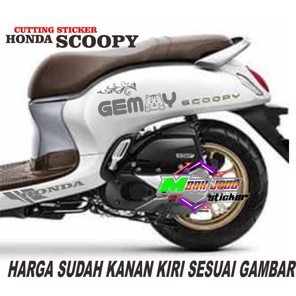 Jual Sticker cutting gemoy scoopy/sticker cutting honda scoopy | Shopee ...