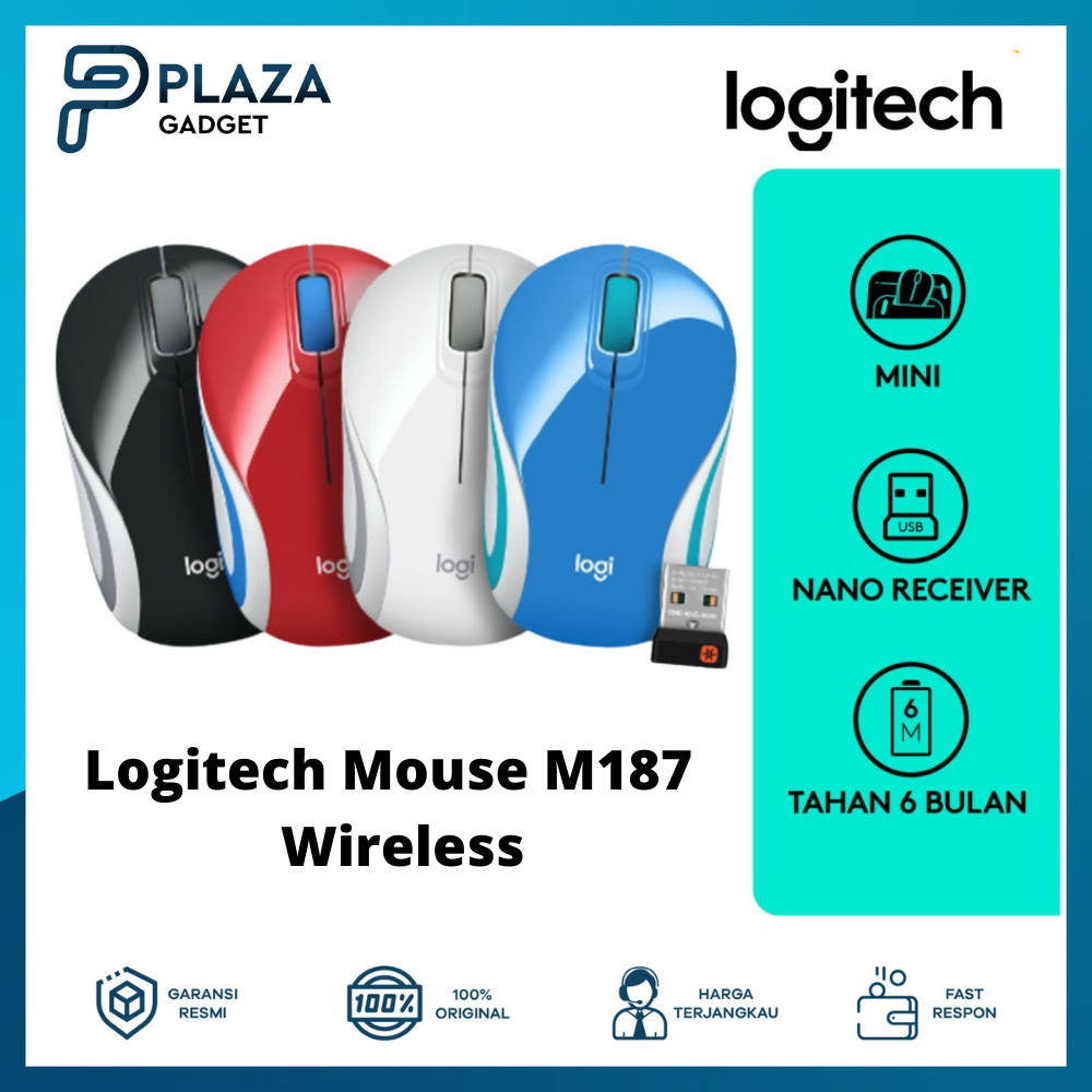 Jual Logitech Mouse Mini Wireless M187 M 187 Garansi Resmi 1 Tahun ...