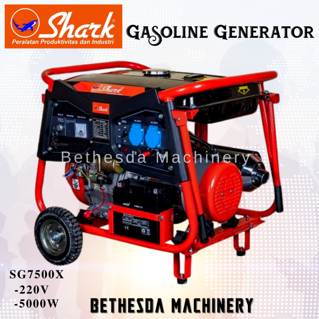 Jual Genset Listrik 5000Watt Bensin Generator Engine Shark SG7500X ...